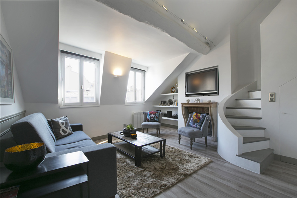 Undeniably charming, furnished attic and top-floor apartments in Paris